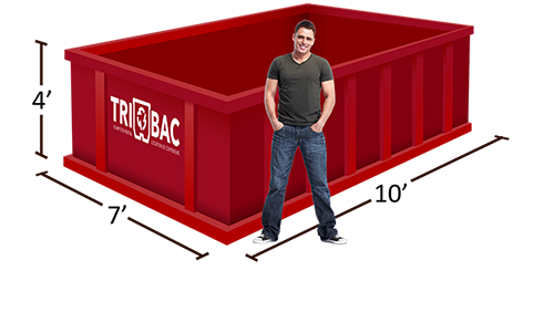 Mini-conteneur de 10 verges cubes